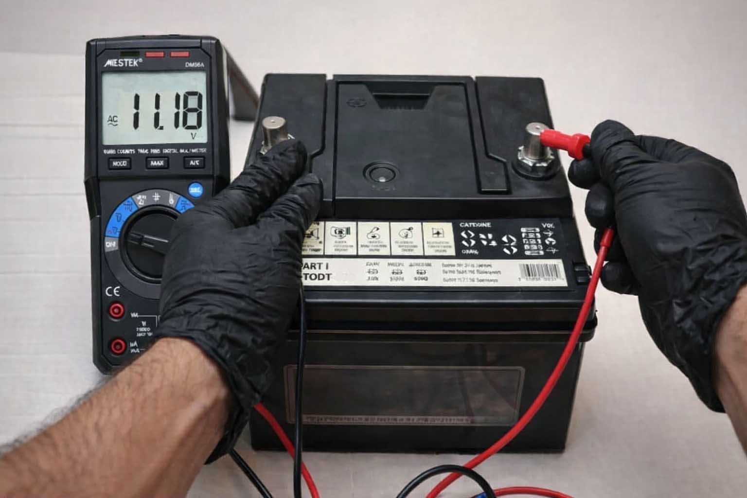 How to Test a 12V Battery with a Multimeter - MESTEK